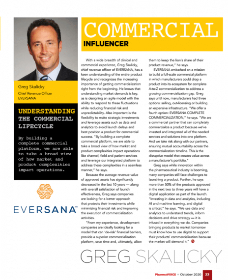 PharmaVOICE Commercial Influencers: Greg Skalicky | EVERSANA